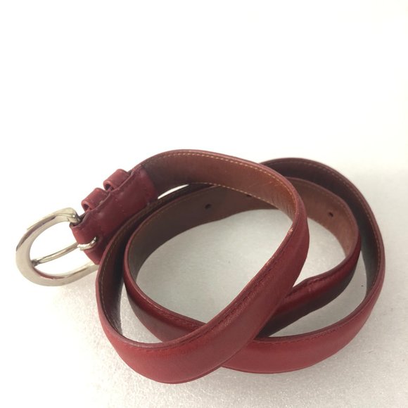 Coach | Accessories | Vintage Coach Womens Red Leather Waist Belt ...